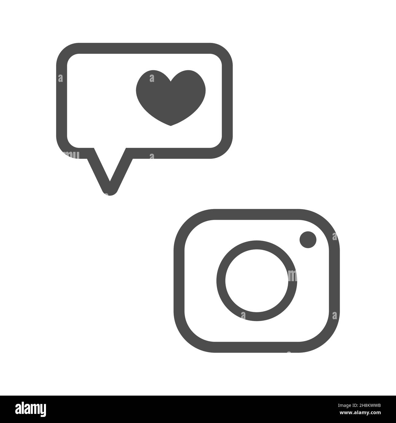 Instagram sign and likes, social network symbols Stock Vector Image ...