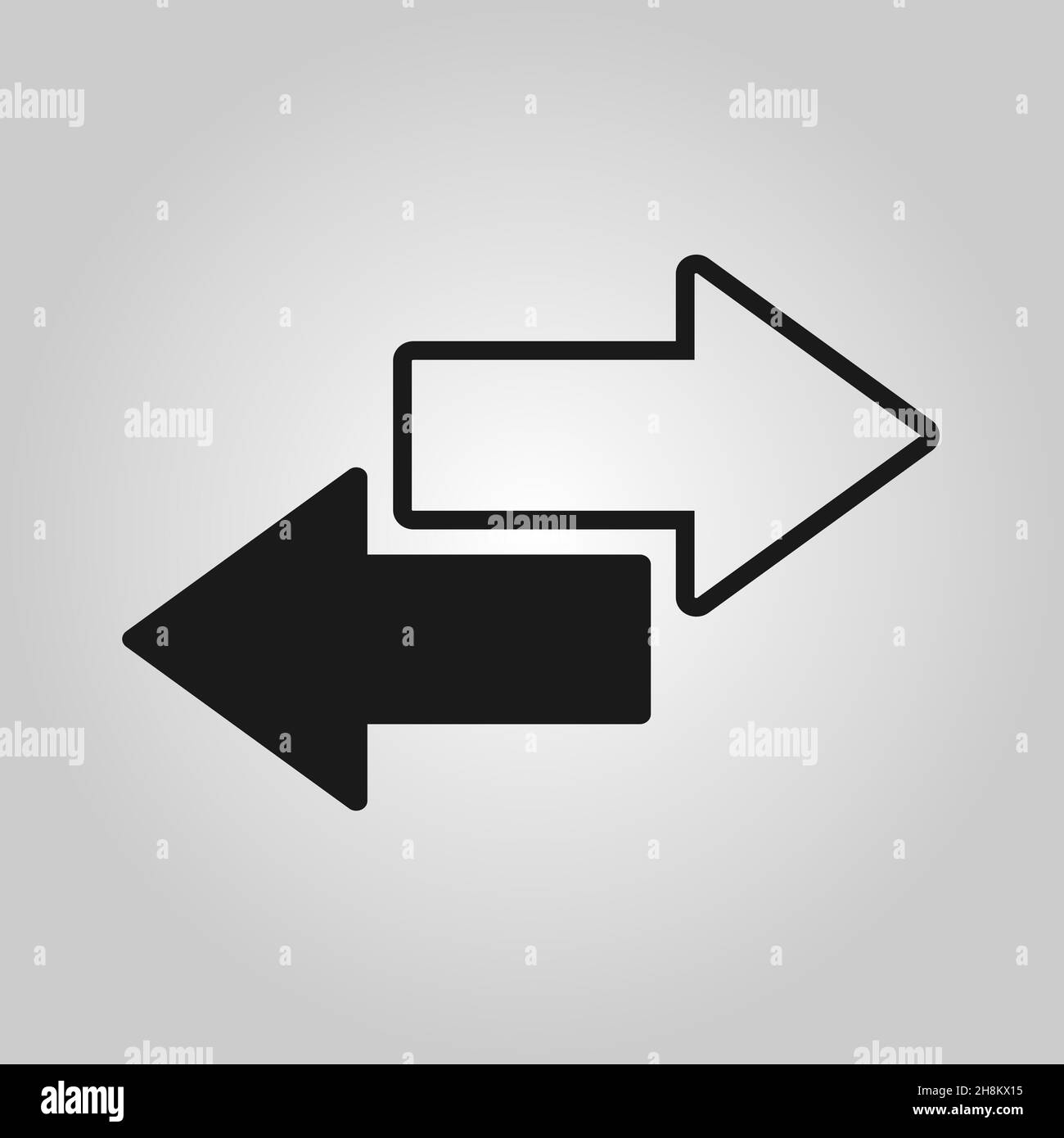 2 side arrow The left and right arrows Stock Vector Image & Art - Alamy