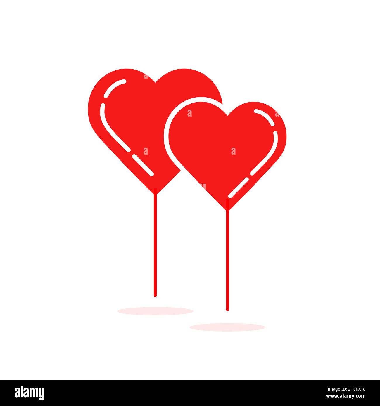 Black balloon in form heart Stock Vector Images - Alamy