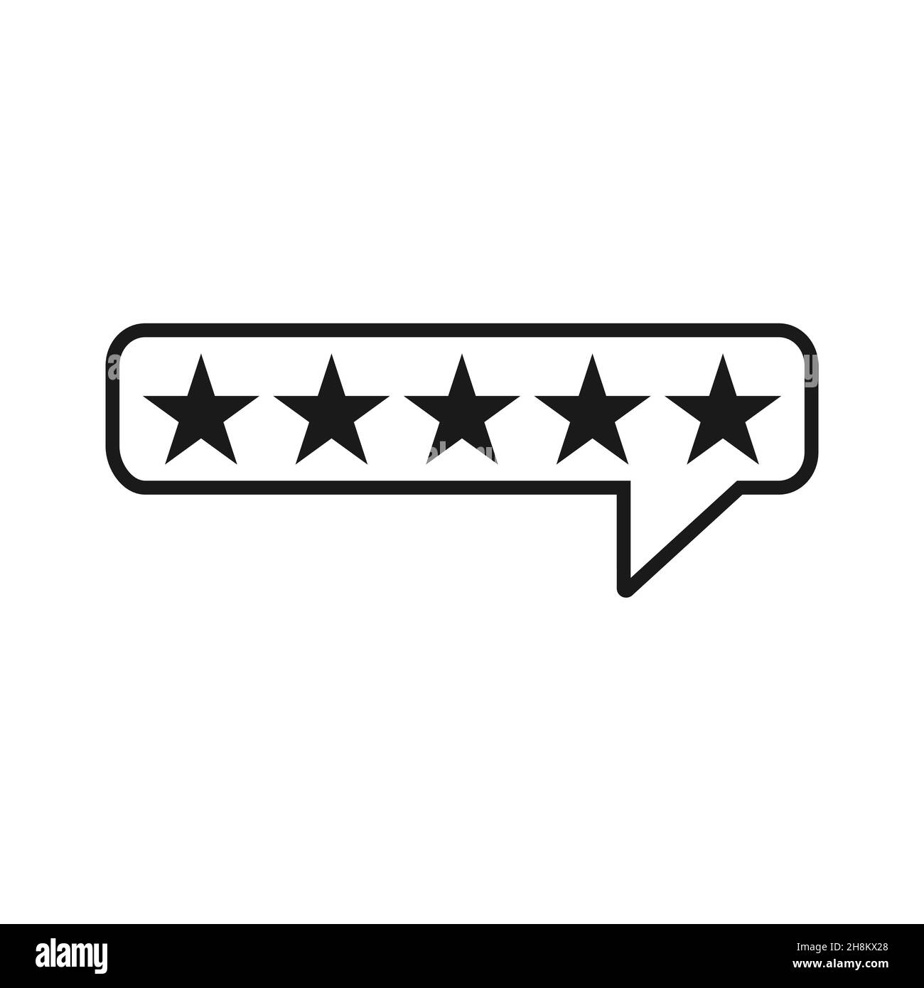 star rating icon, Consumer or customer product rating bubble line art ...