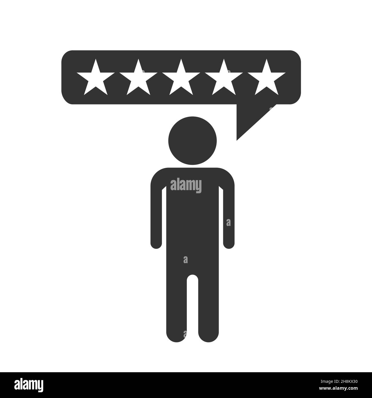 star rating icon, Consumer or customer product rating bubble line art ...