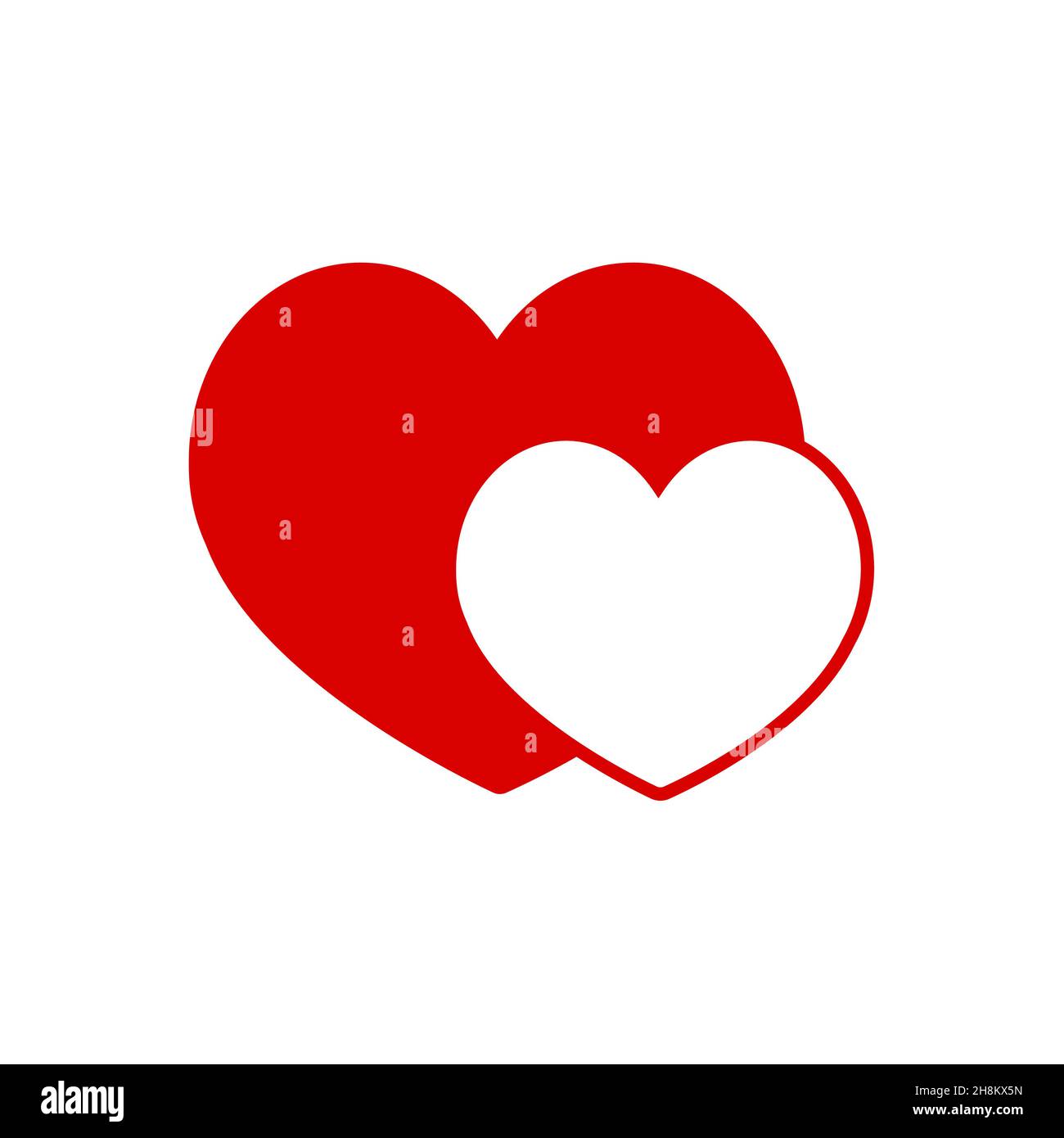 Stylish Hearts Composition on a white background Stock Vector Image ...