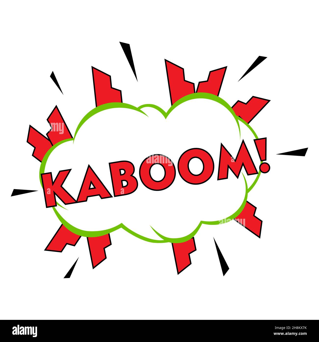 KABOOM comic wording sound effect vector illustration Stock Vector ...