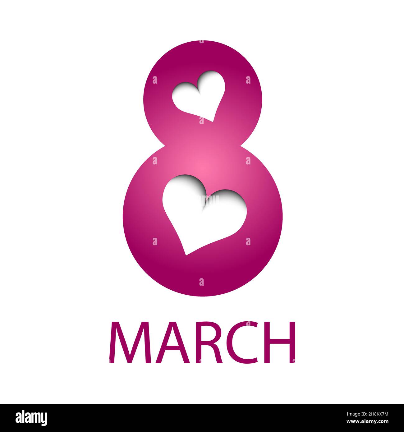 Creative 8 March logo vector design with international women's day icon ...
