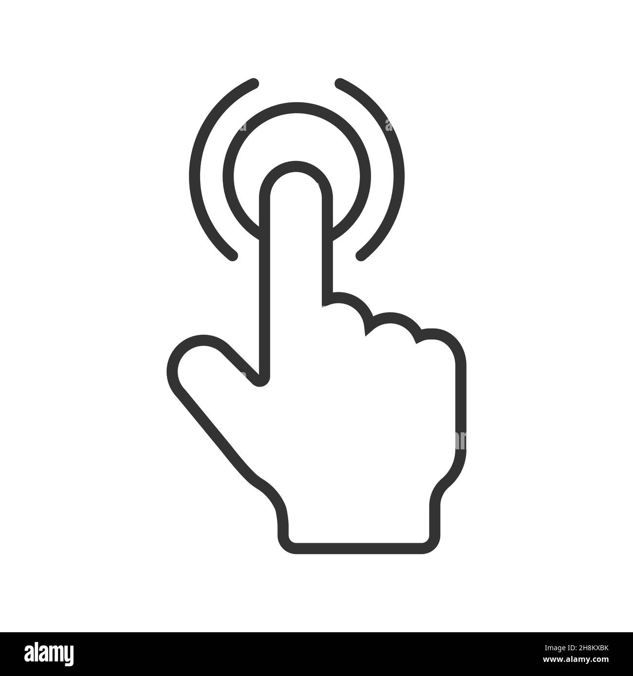 Touch screen icon vector symbol isolated on white background Stock ...