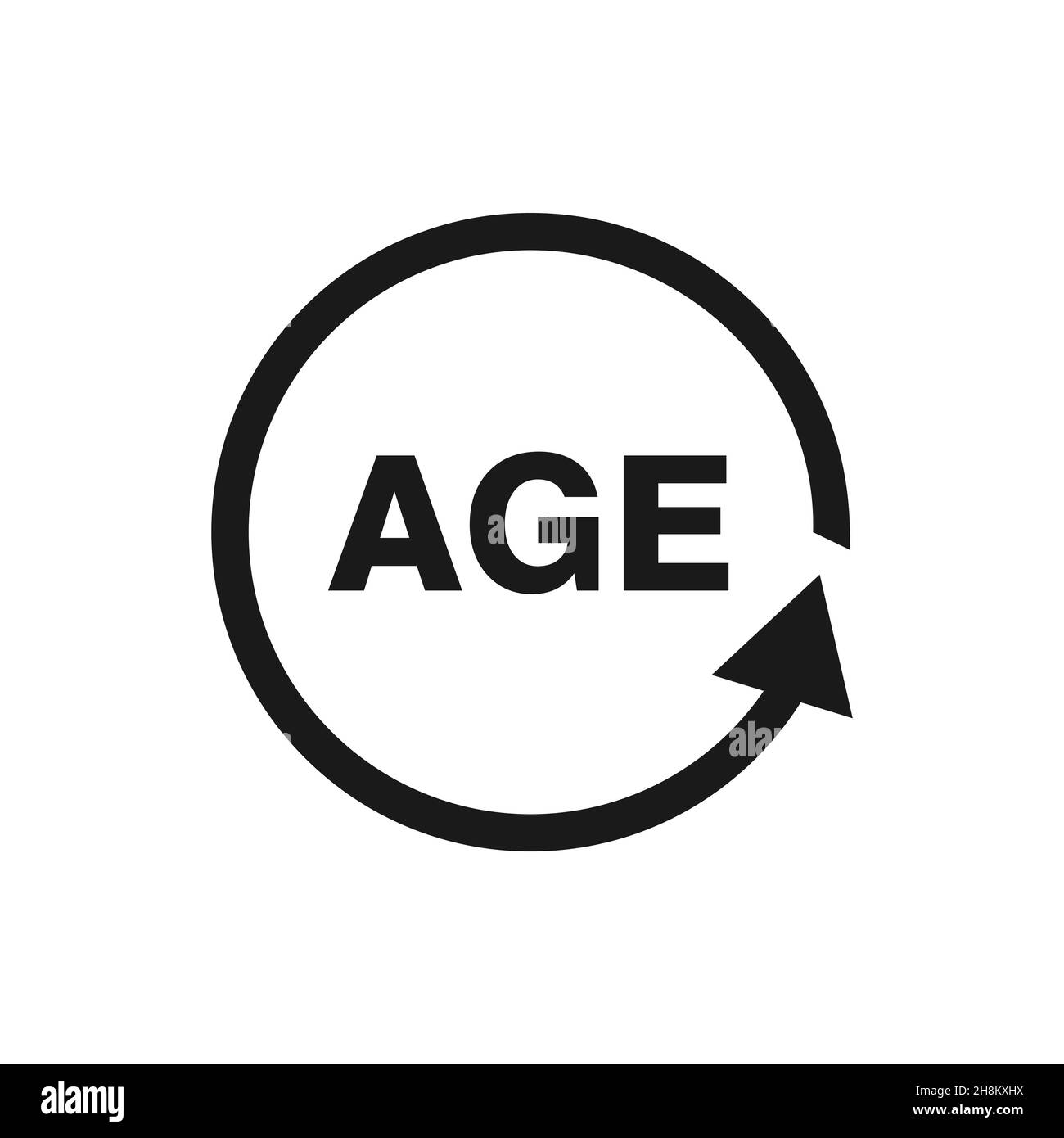 Age Vector Icon issolated on white backgraund arrow sign Stock Vector ...