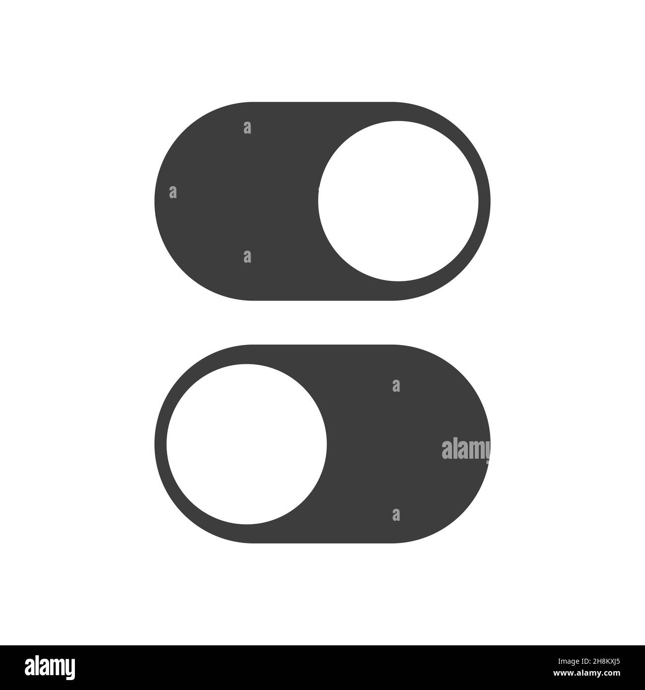 On And Off Toggle Switch Slider Buttons.vector illustration Stock ...