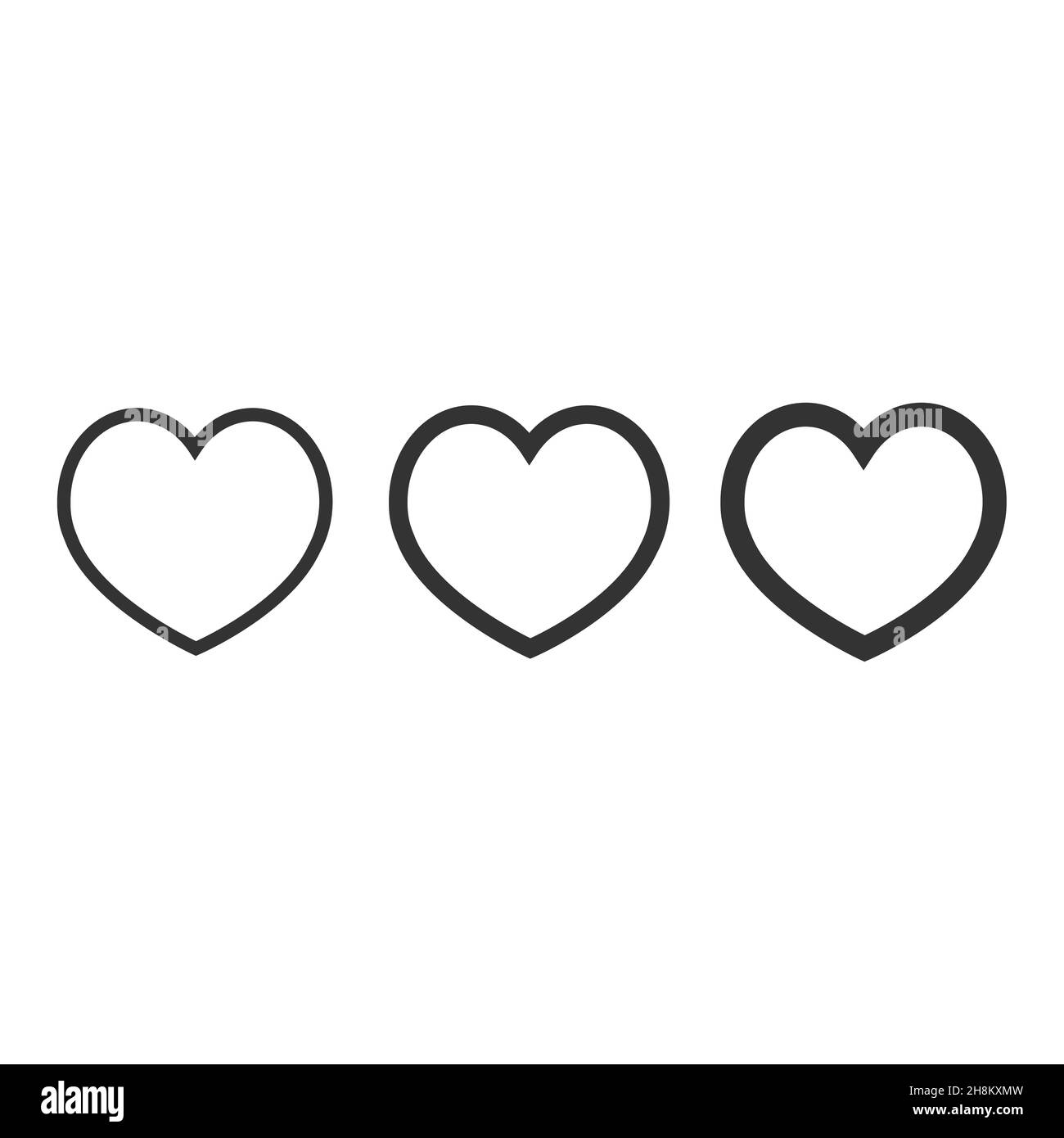 Red heart symbols Black and White Stock Photos & Images - Alamy