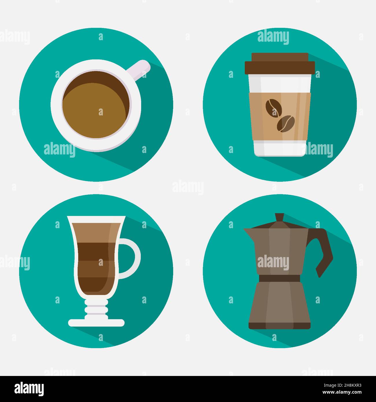 Italian coffee maker beans Stock Vector Images - Alamy