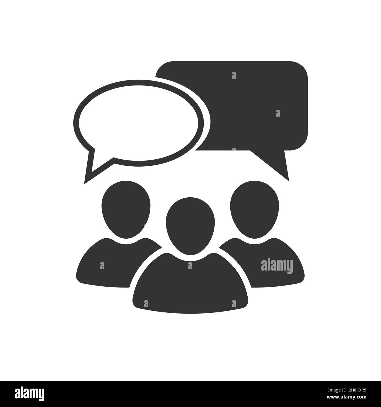 People talking icon in flat style isolated For your design, logo ...