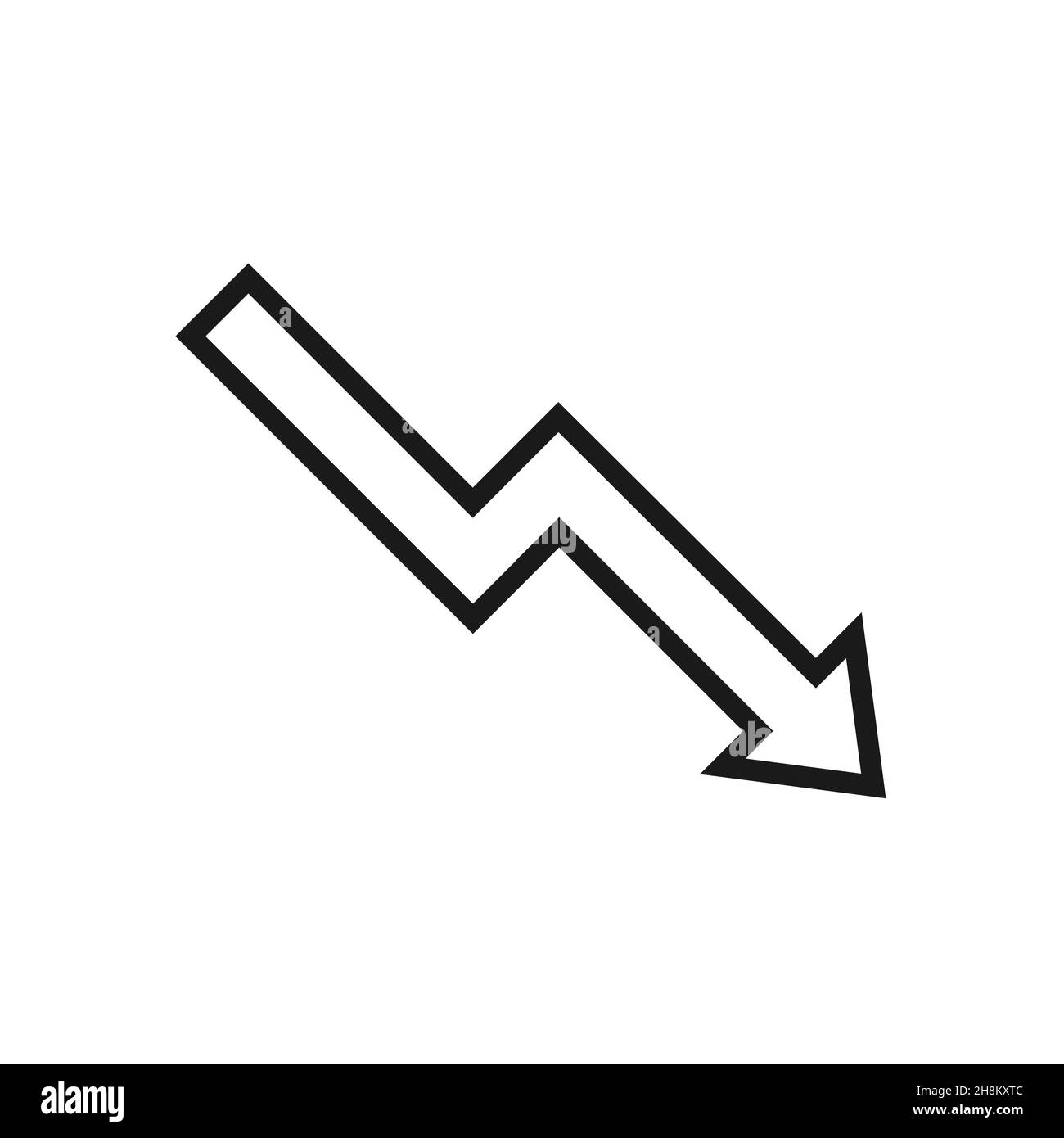 Modern reduction line icon. Premium pictogram isolated on a white ...