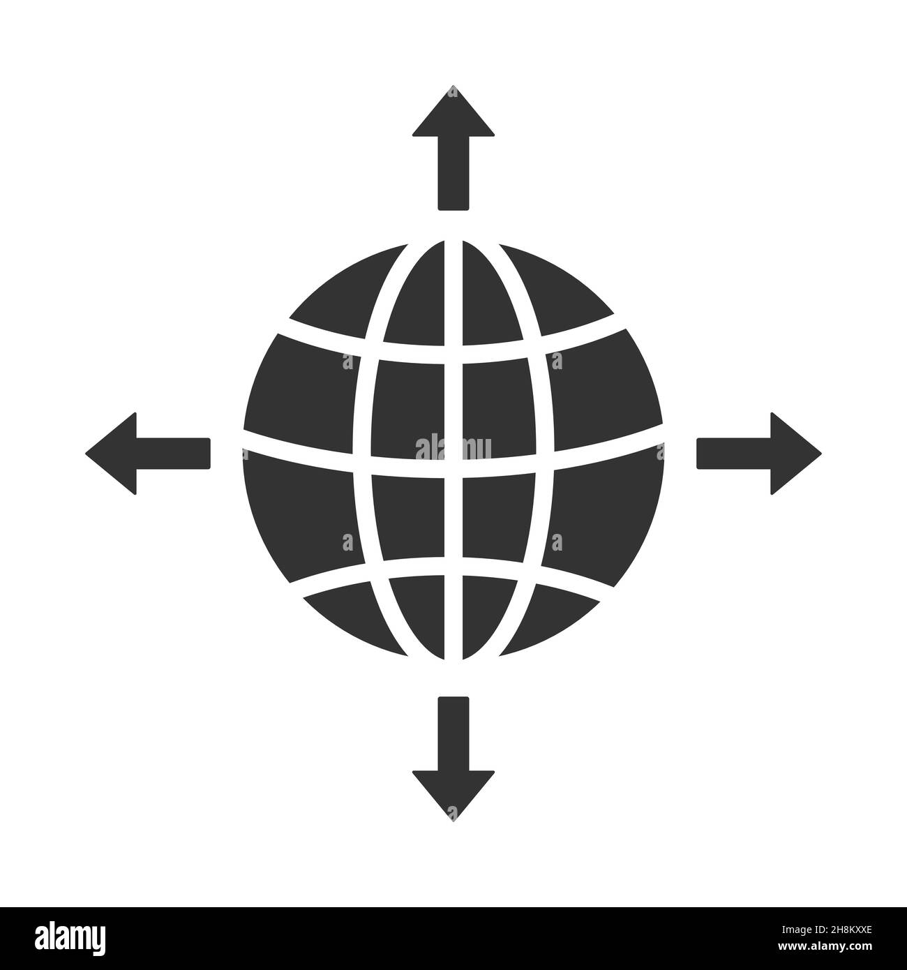World map arrows Black and White Stock Photos & Images - Alamy