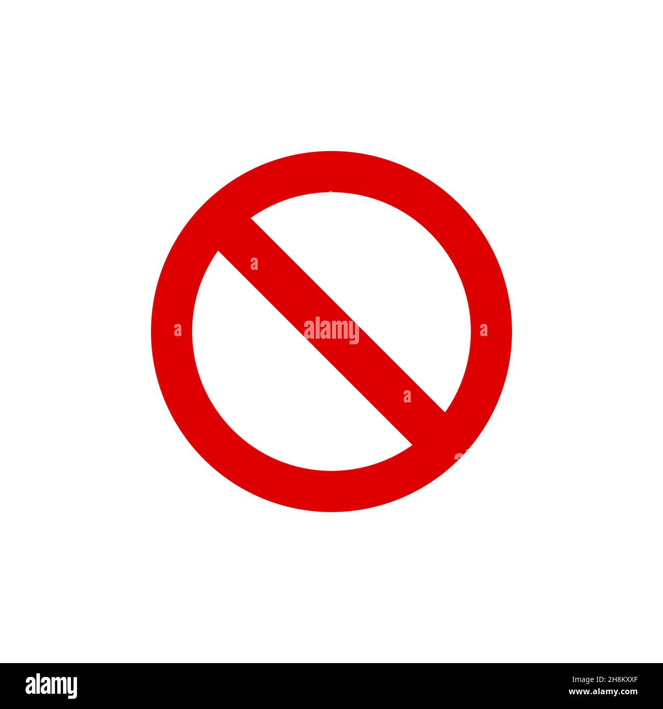 Prohibition Symbol Icon, vector sign isolated on white background Stock ...