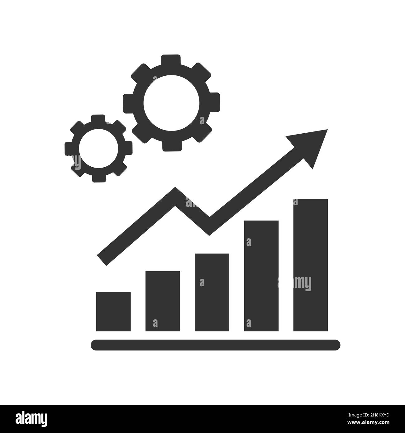 Efficiency Increase Graphic icon with gears Stock Vector Image & Art ...