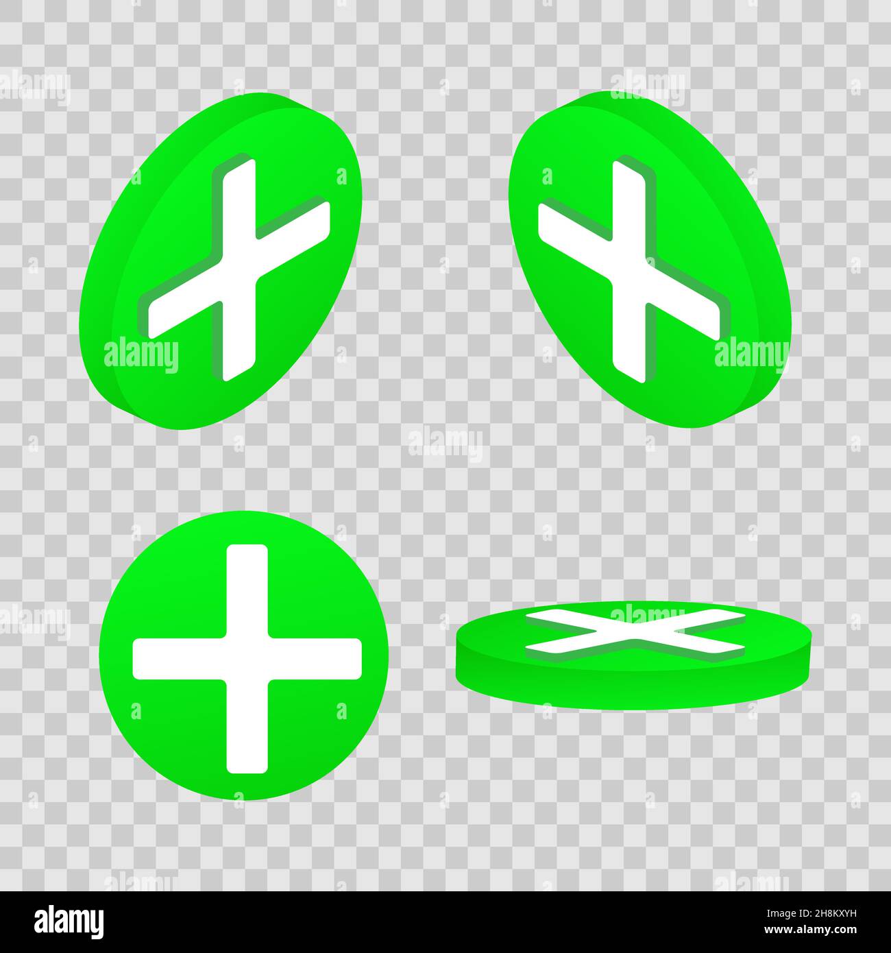 Three dimensional plus or medical cross symbol on white background ...