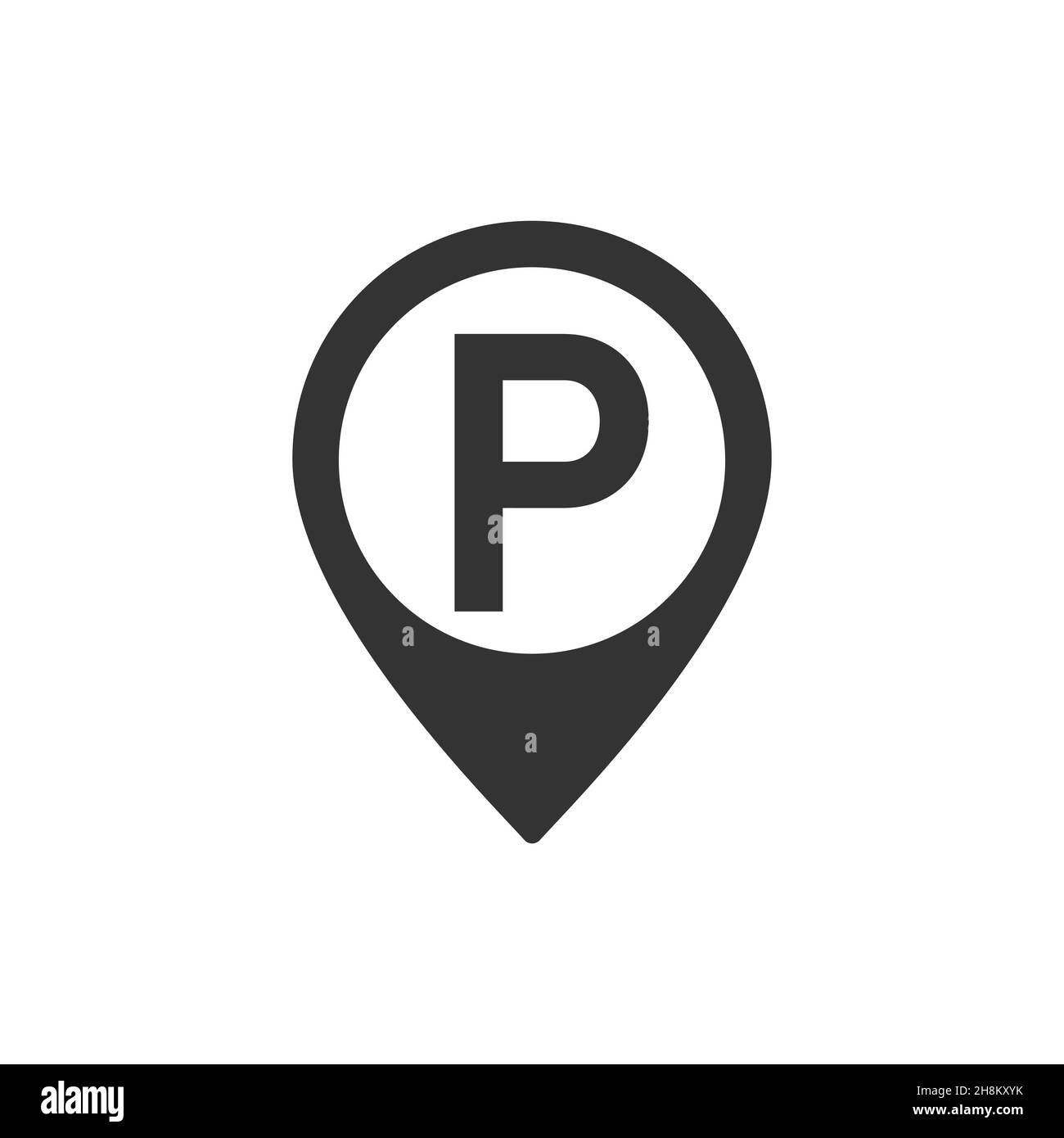 Map marker with parking icon, vector illustration Stock Vector Image ...