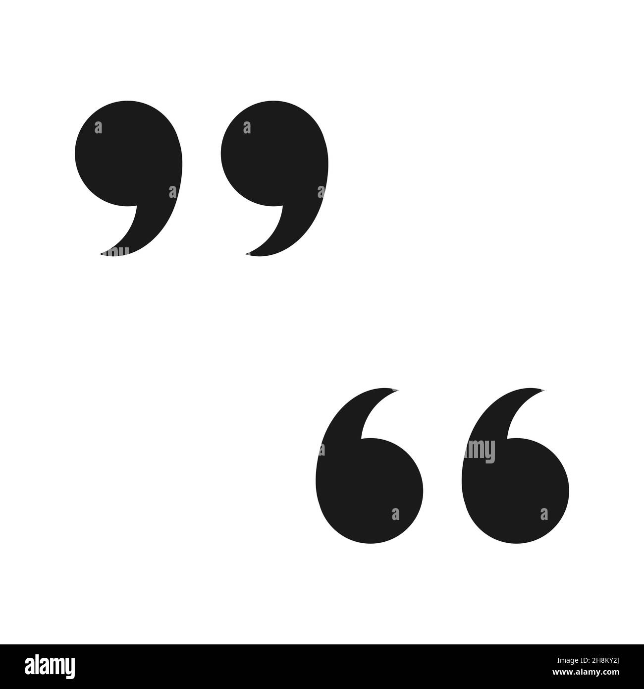 Quotation Mark Symbol. Vector icon isolated on white background Stock ...