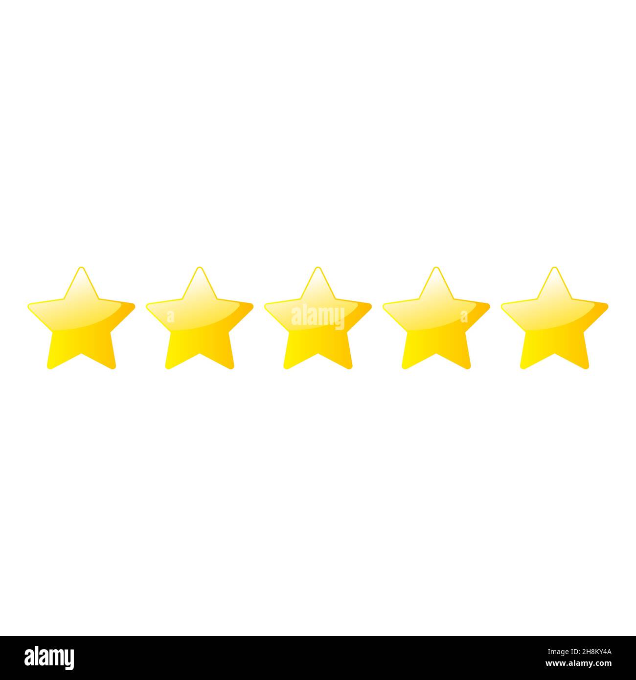 star rating Simple rounded With outlines makes the stars pop out from ...