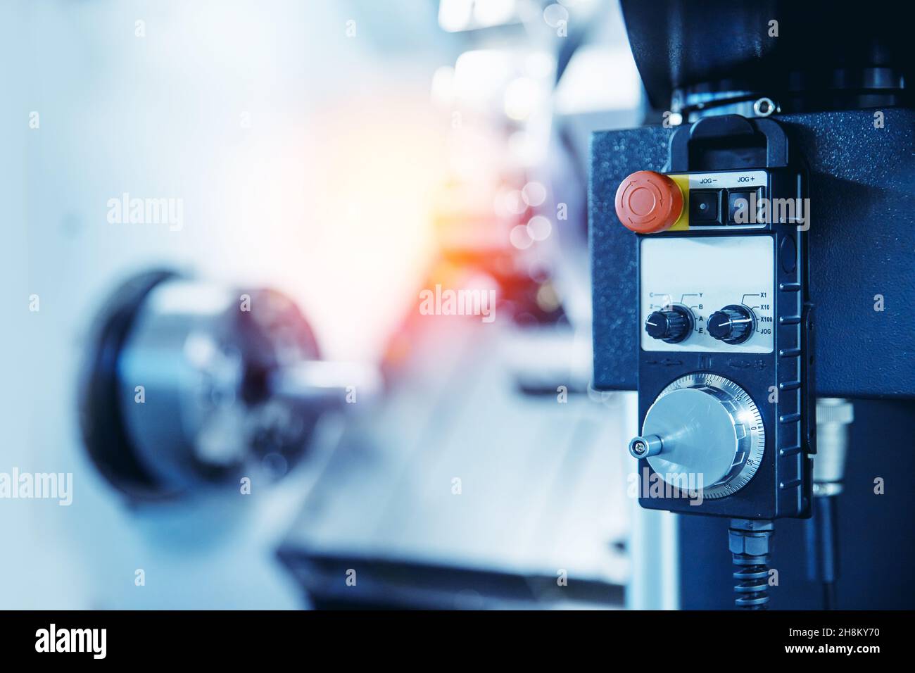 Red button Control panel CNC Industrial drill robot for detail machine ...