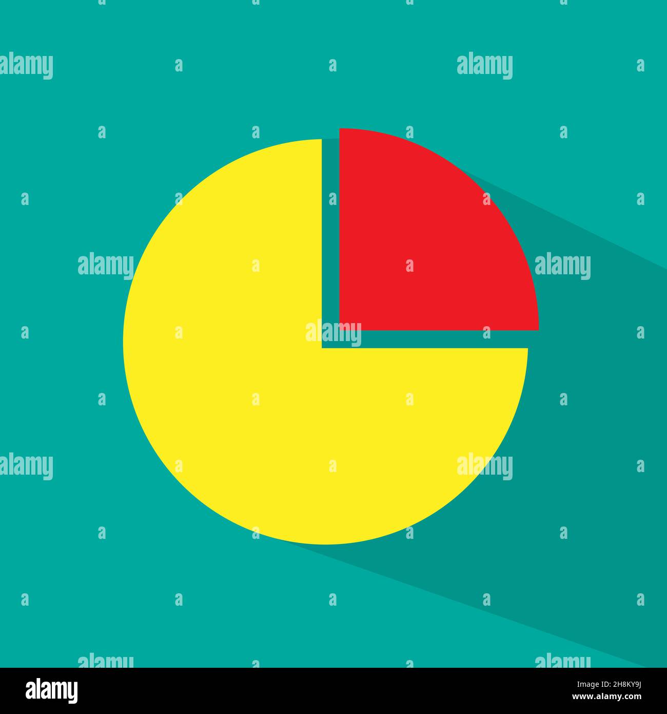 Pie chart infographic element in modern flat design with long shadows ...