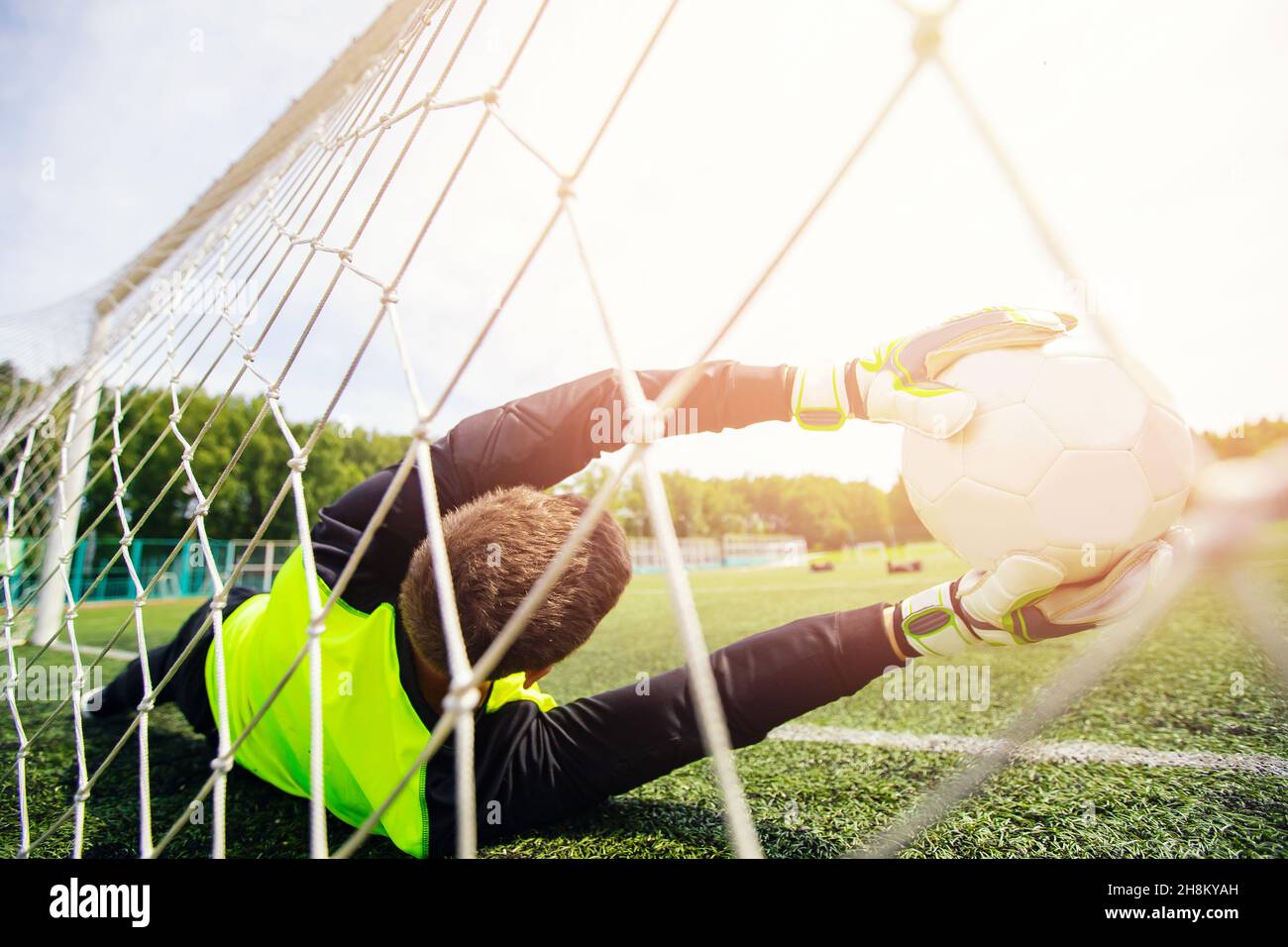 Football goalpost head on hi-res stock photography and images - Alamy
