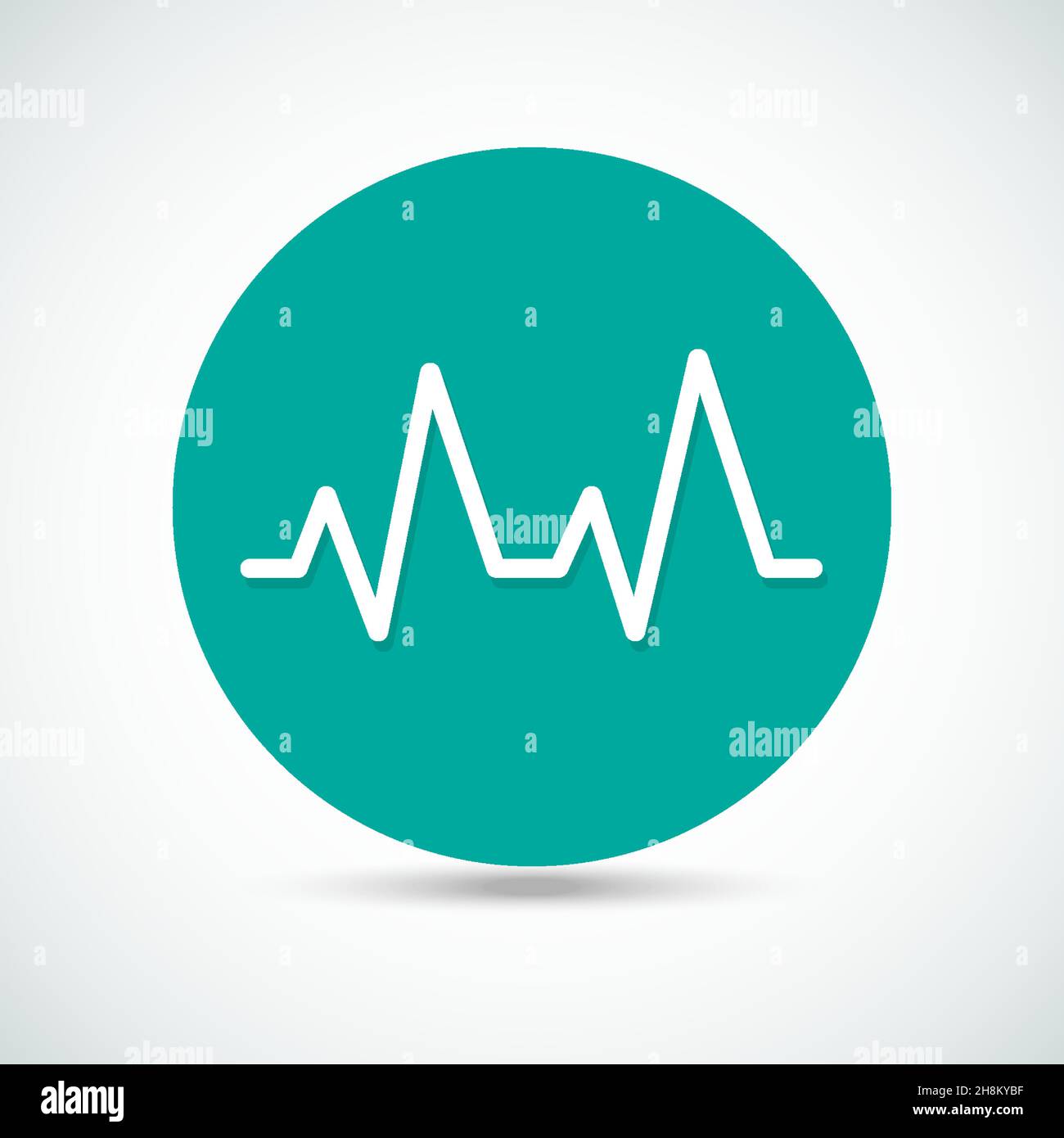 Pulse Heart Rate Vector Icon in flat style Stock Vector Image & Art - Alamy
