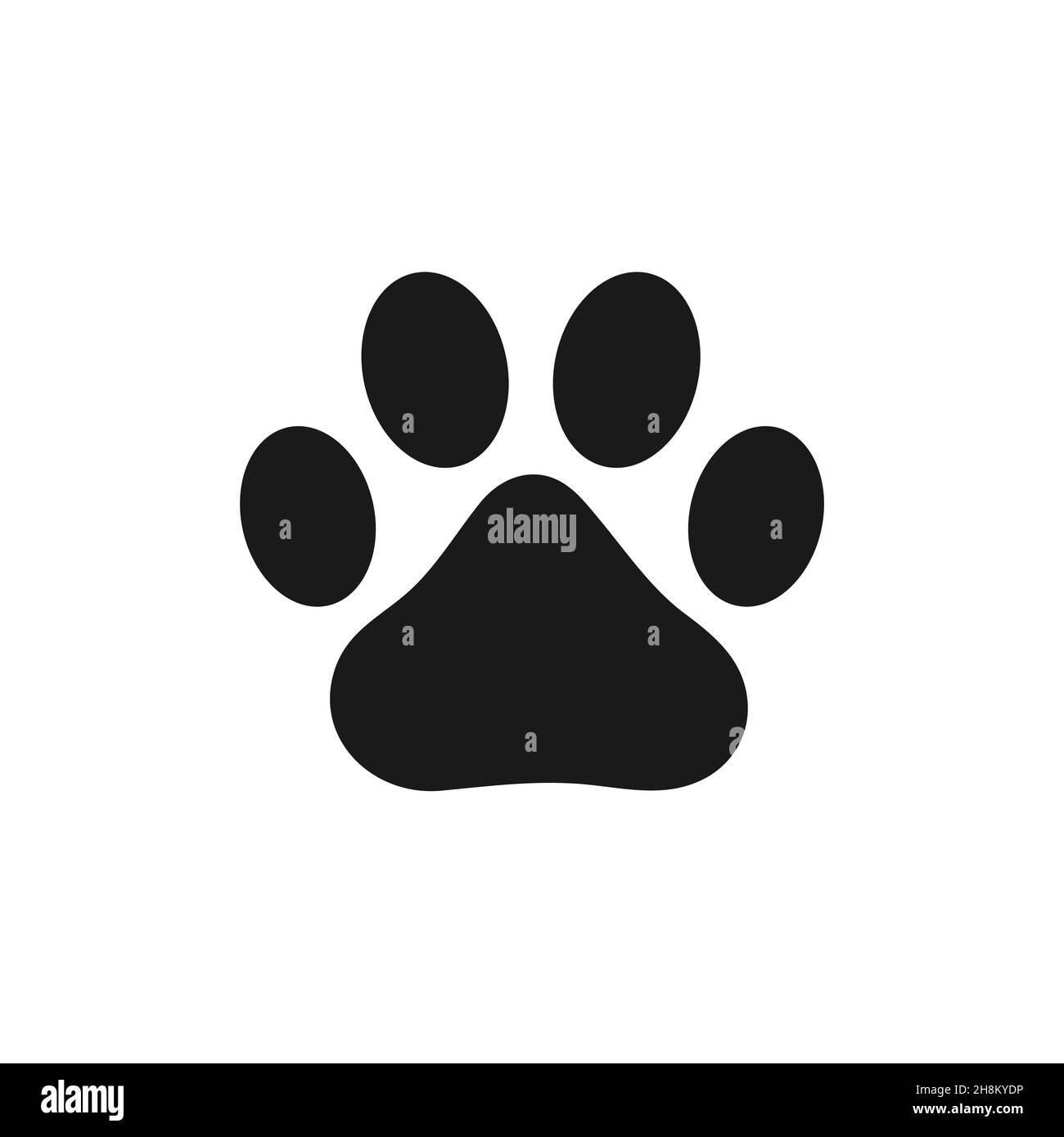 Paw Print. Vector icon isolated on white background Stock Vector Image ...