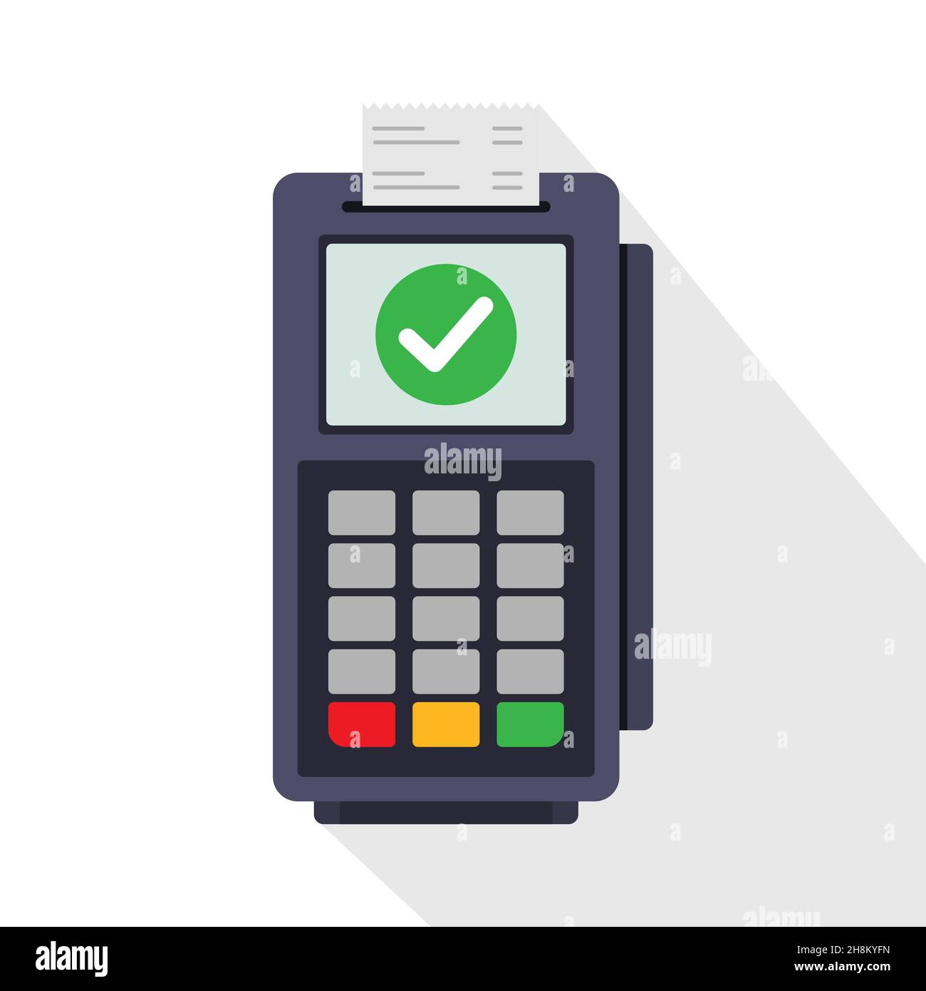 Using Pos terminal concept. . Vector illustration Stock Vector Image ...