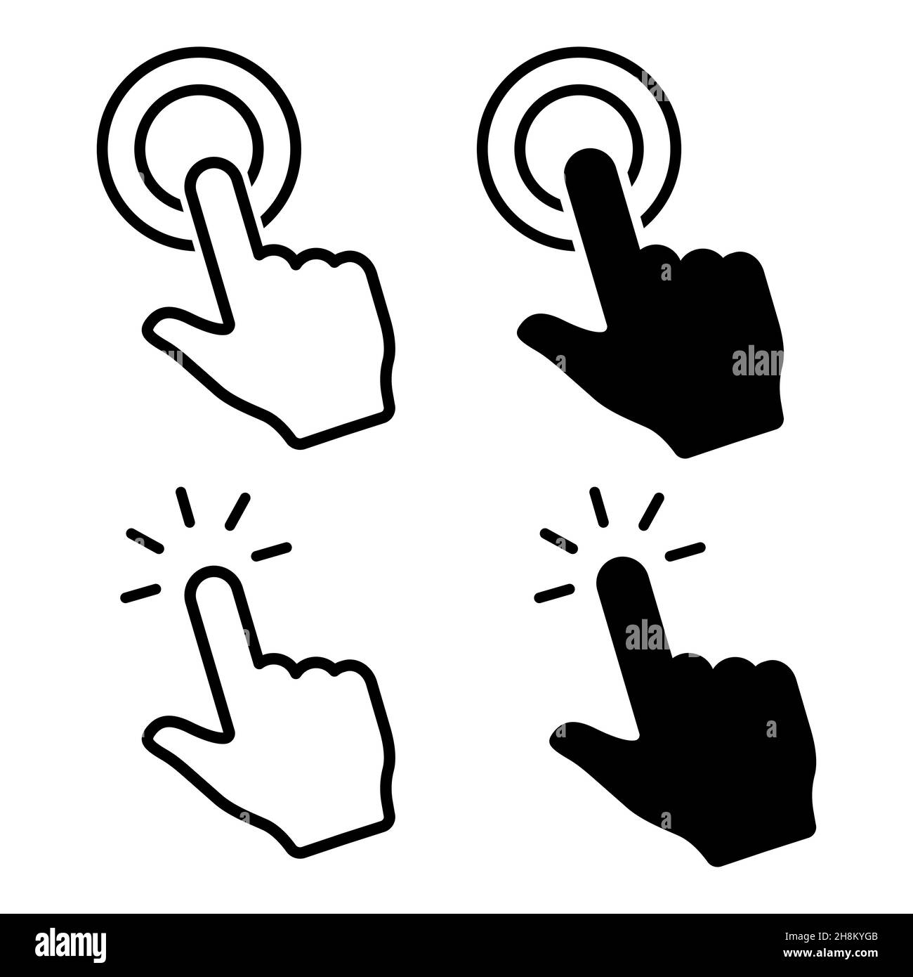 Hand click icon. Hand clicking. Vector Stock Vector Image & Art - Alamy