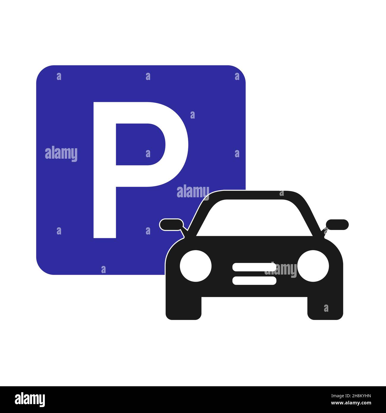 parking Car sign, vector illustration isolated on white background ...