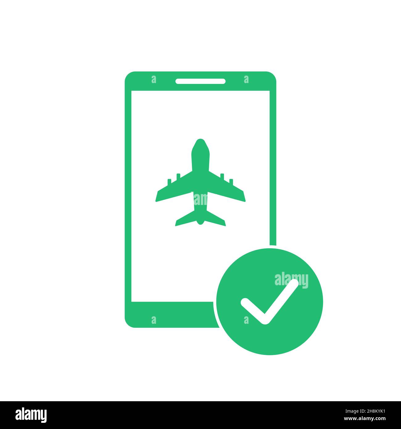 Airplane Mode Mobile Application Icon Flat Design Stock Vector Image And Art Alamy