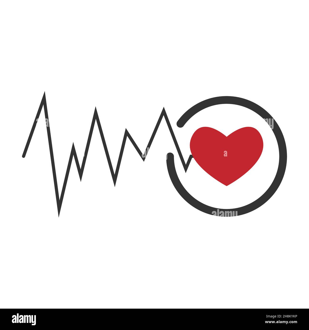 Heart pulse icon, vector sign isolated on white background Stock Vector ...