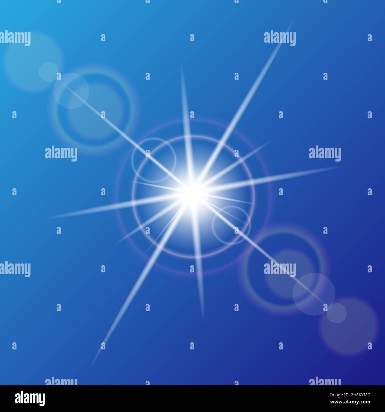 Sun with lens flare, vector Stock Vector Image & Art - Alamy