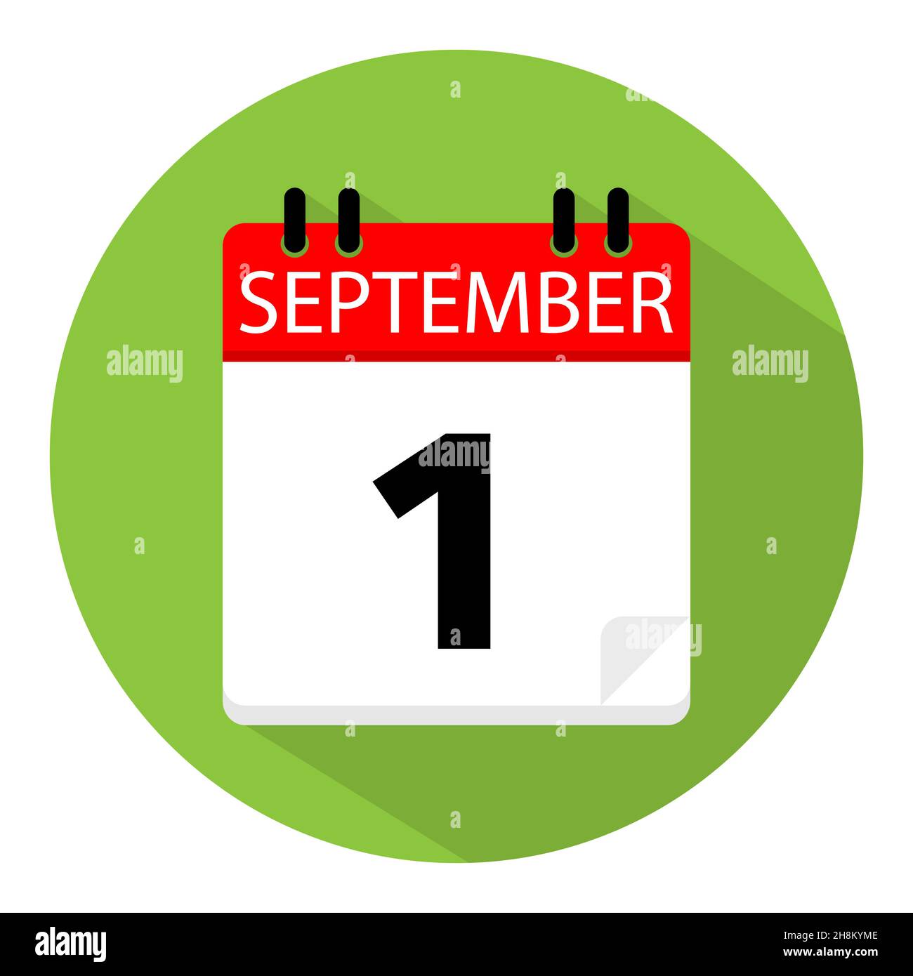 Flat calendar icon vector illustration. Simple calendar with date 1 ... Flat calendar icon vector illustration. Simple calendar with date 1 ...