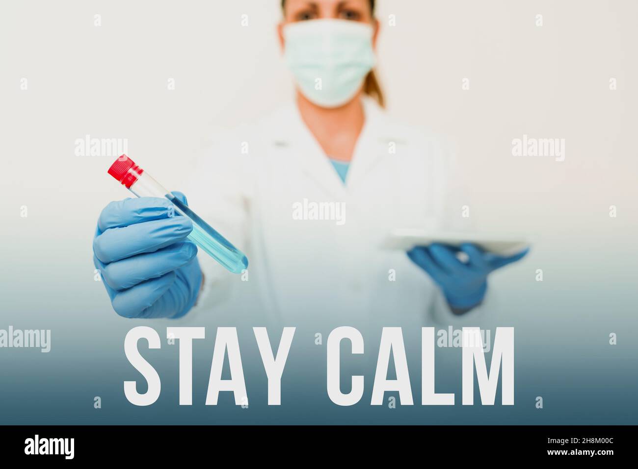 Inspiration showing sign Stay Calm. Conceptual photo Maintain in a ...