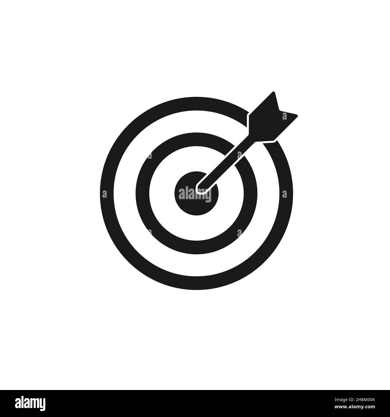 Target icon with arrow. Abstract image vector isolated on white ...