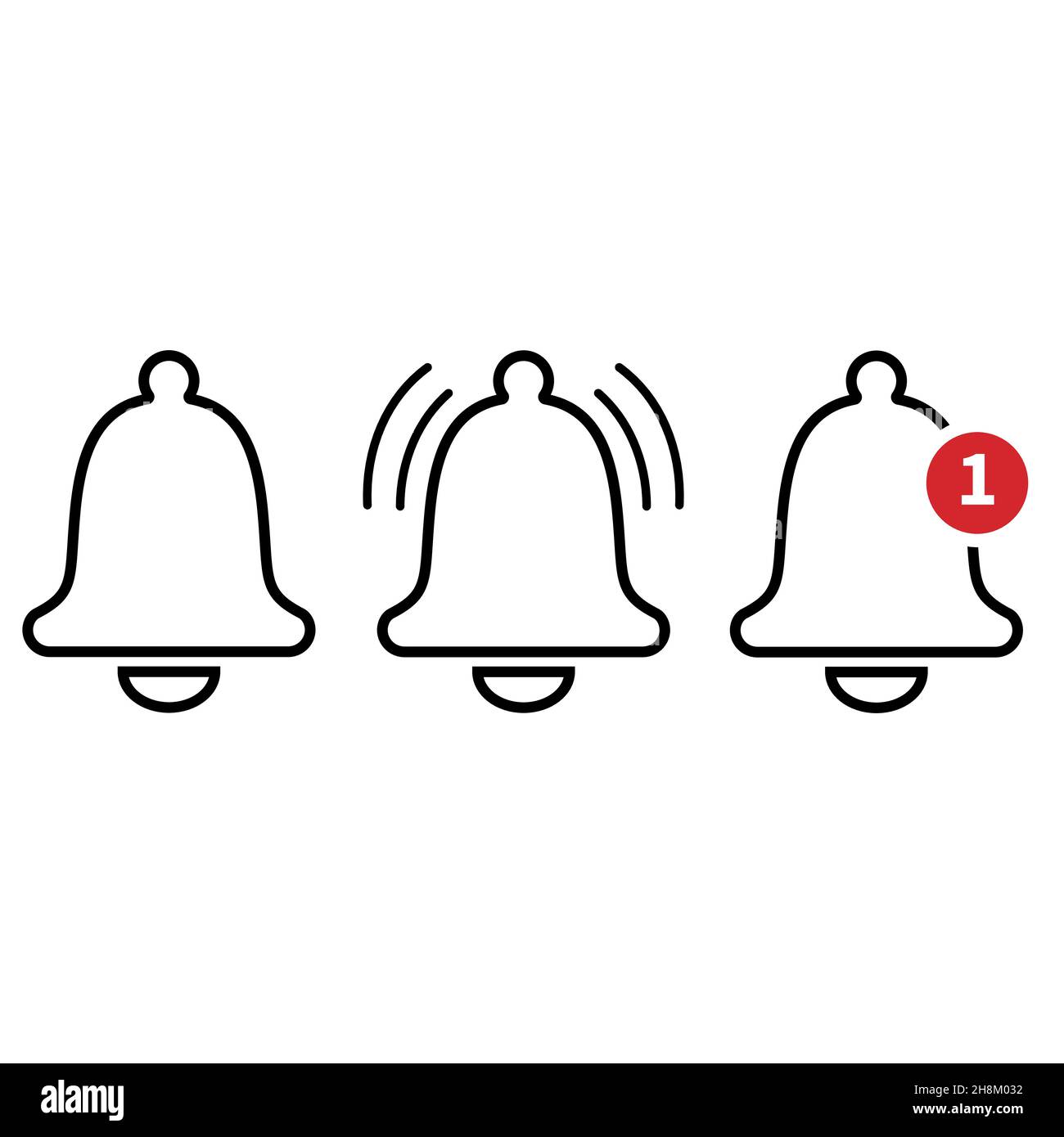 Notification icon vector, material design, Social Media element, User ...