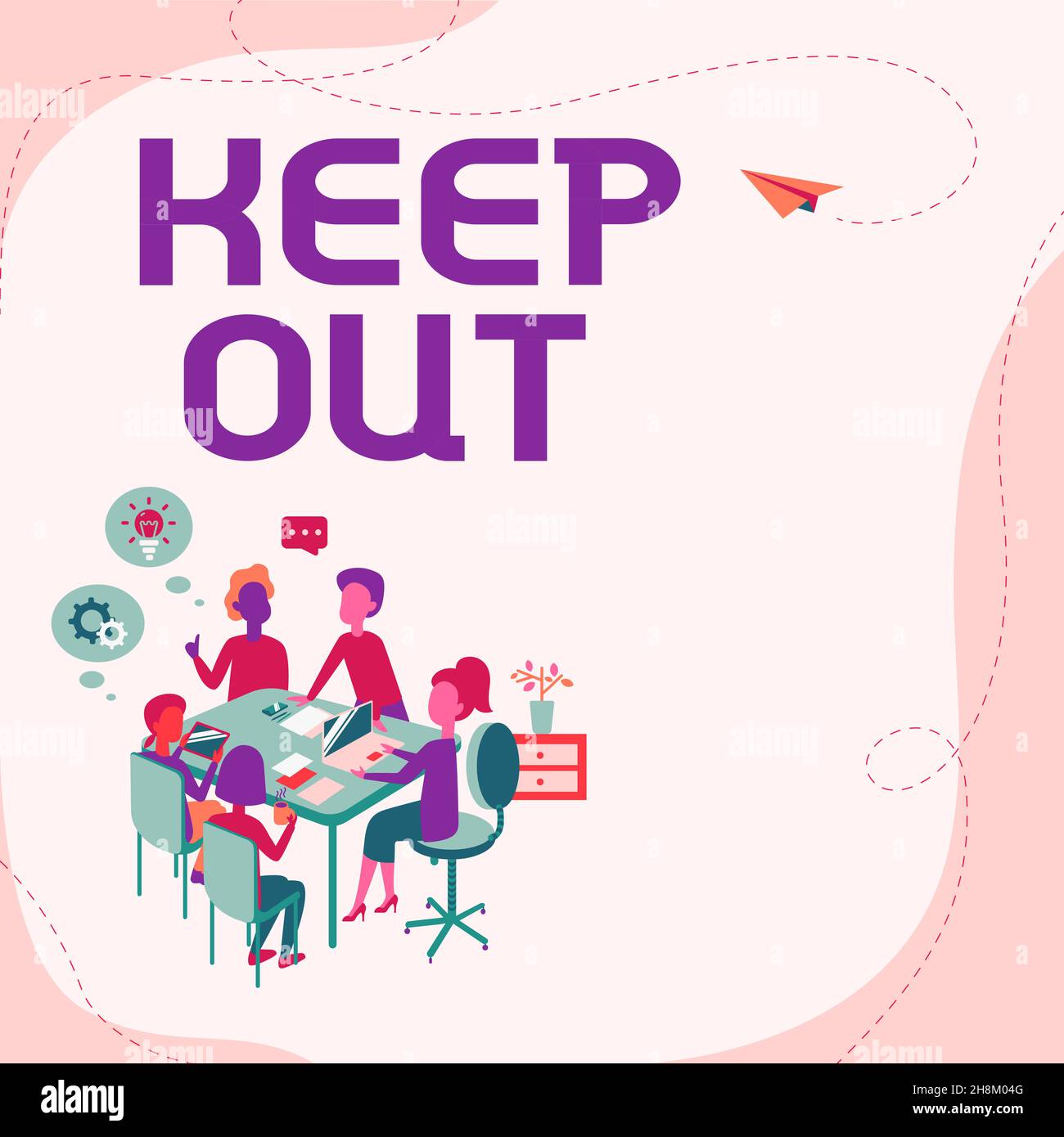 Sign displaying Keep Out. Business approach to stop someone or ...