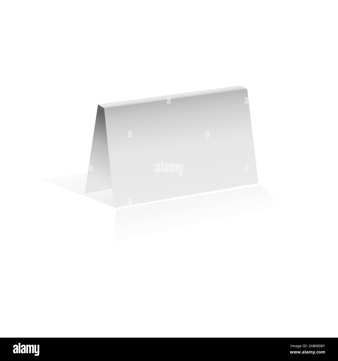 Bent paper card isolated on white background, vector image Stock Vector ...