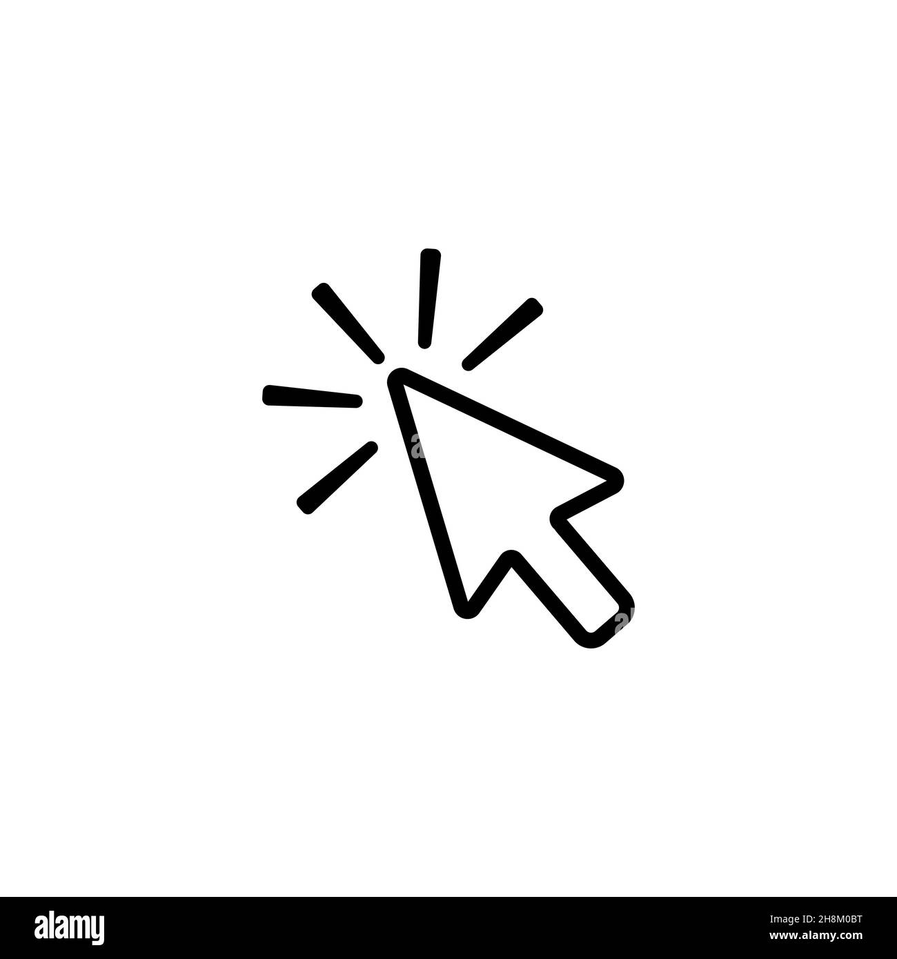 Click contour arrow, icon to click Stock Vector Image & Art - Alamy