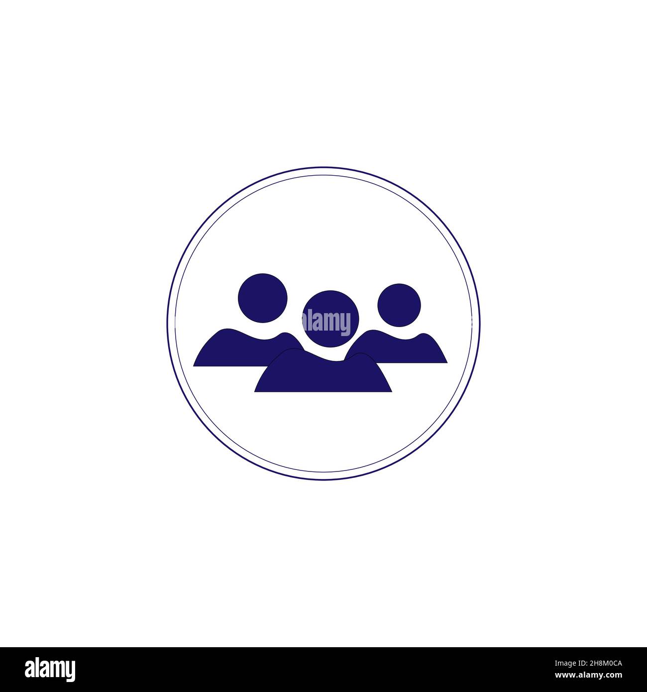 Blue community sign. group on white background Stock Vector Image & Art ...