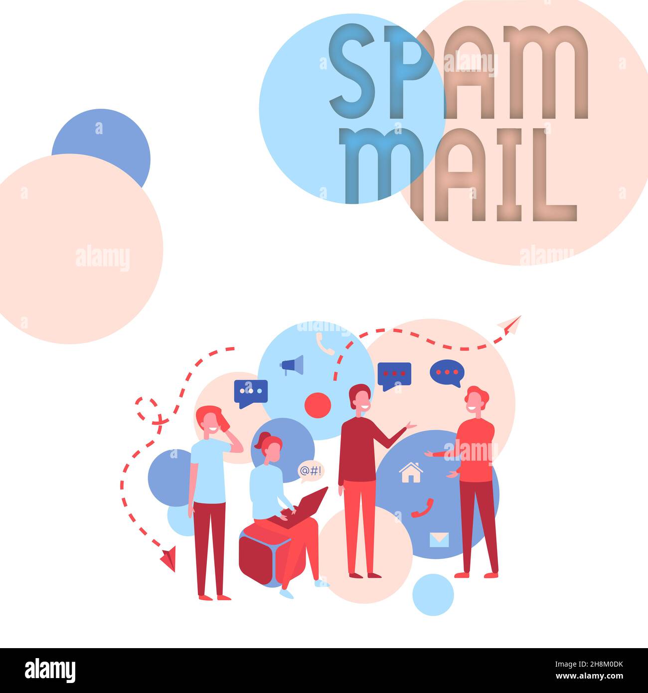 Text caption presenting Spam Mail. Business concept Intrusive ...