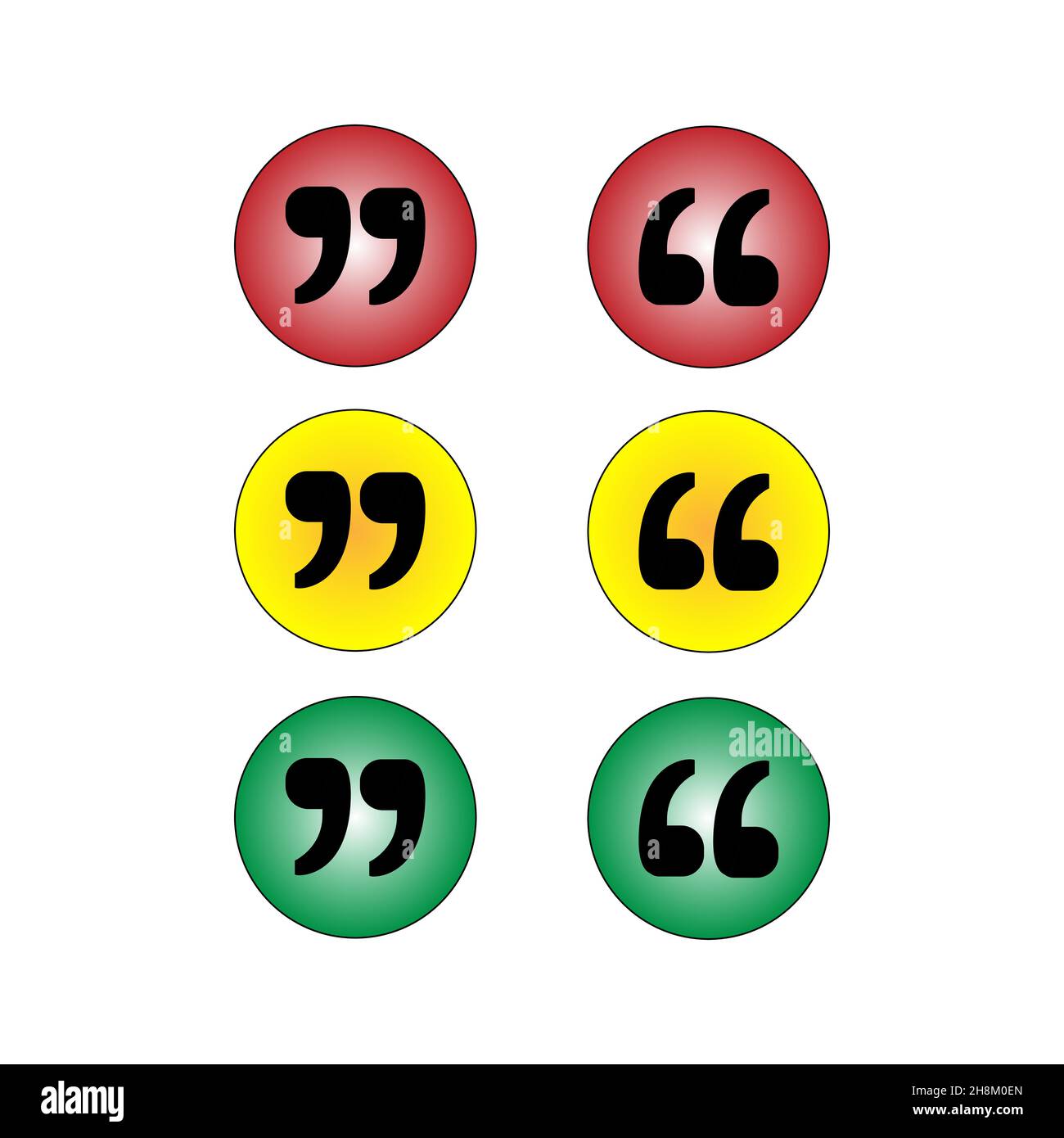 Double quotes icon sign. Set of multicolored modern labels Stock Vector ...