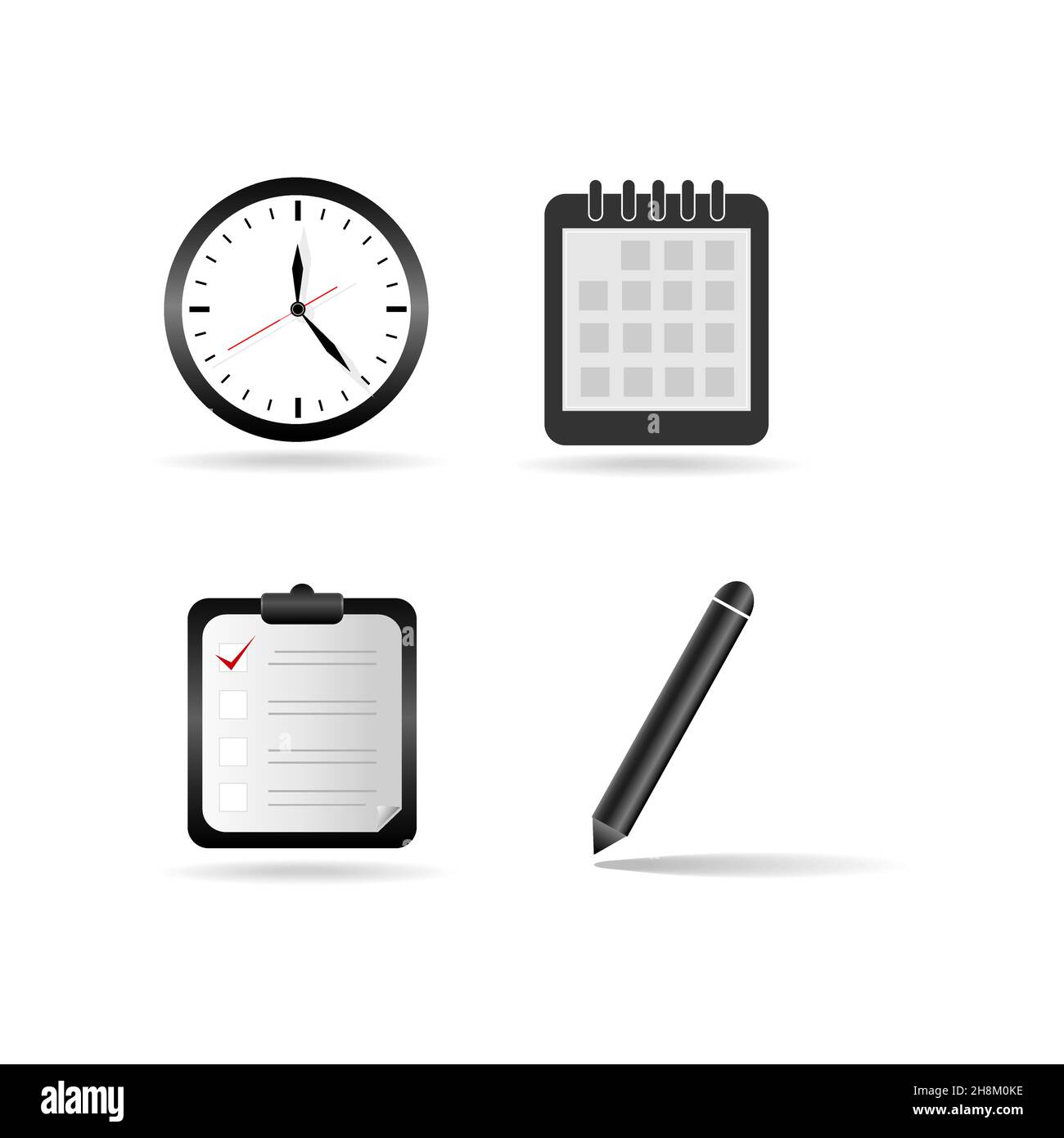 Yearly clock Stock Vector Images - Alamy