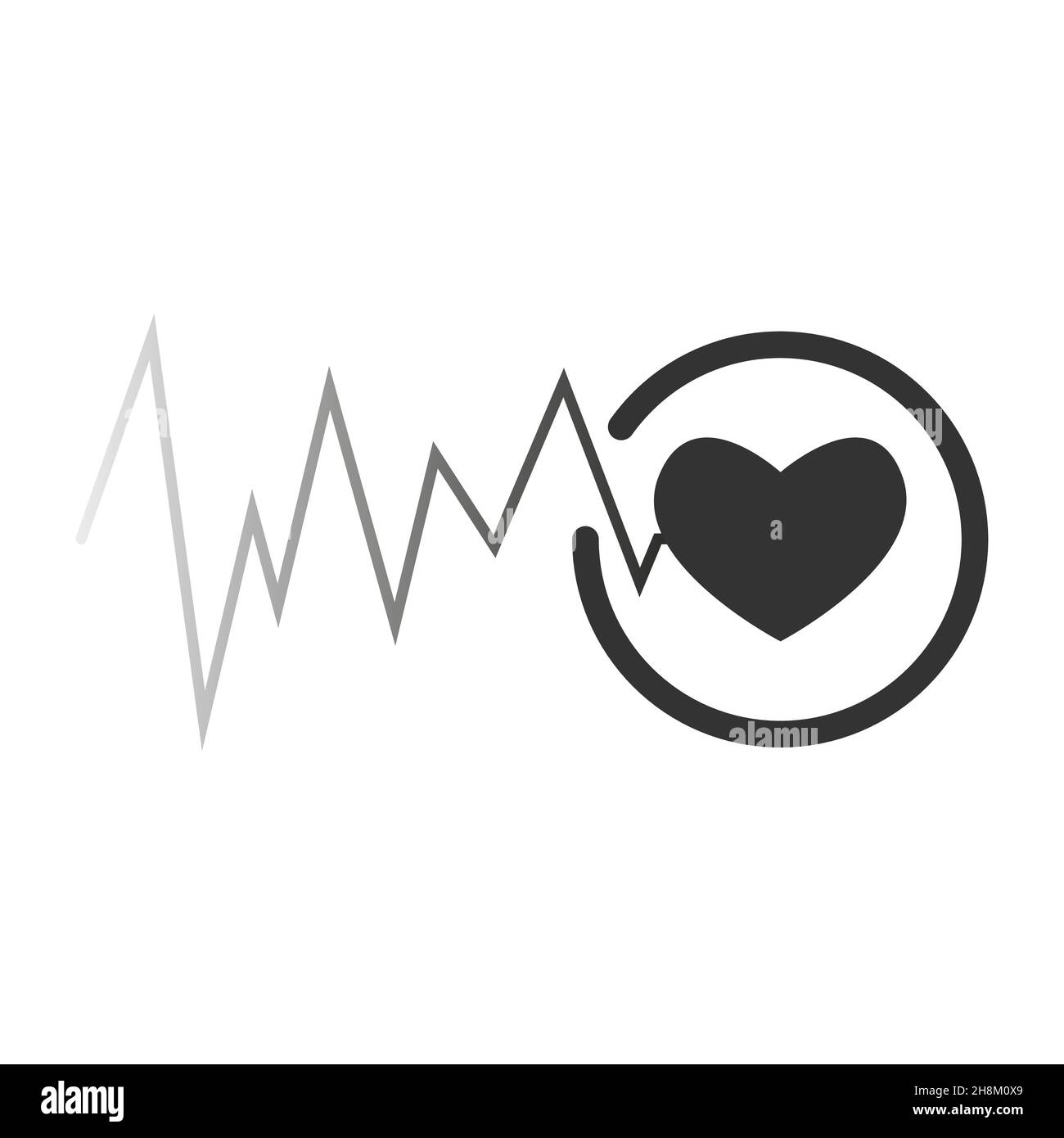 Heart pulse icon, vector sign isolated on white background Stock Vector ...