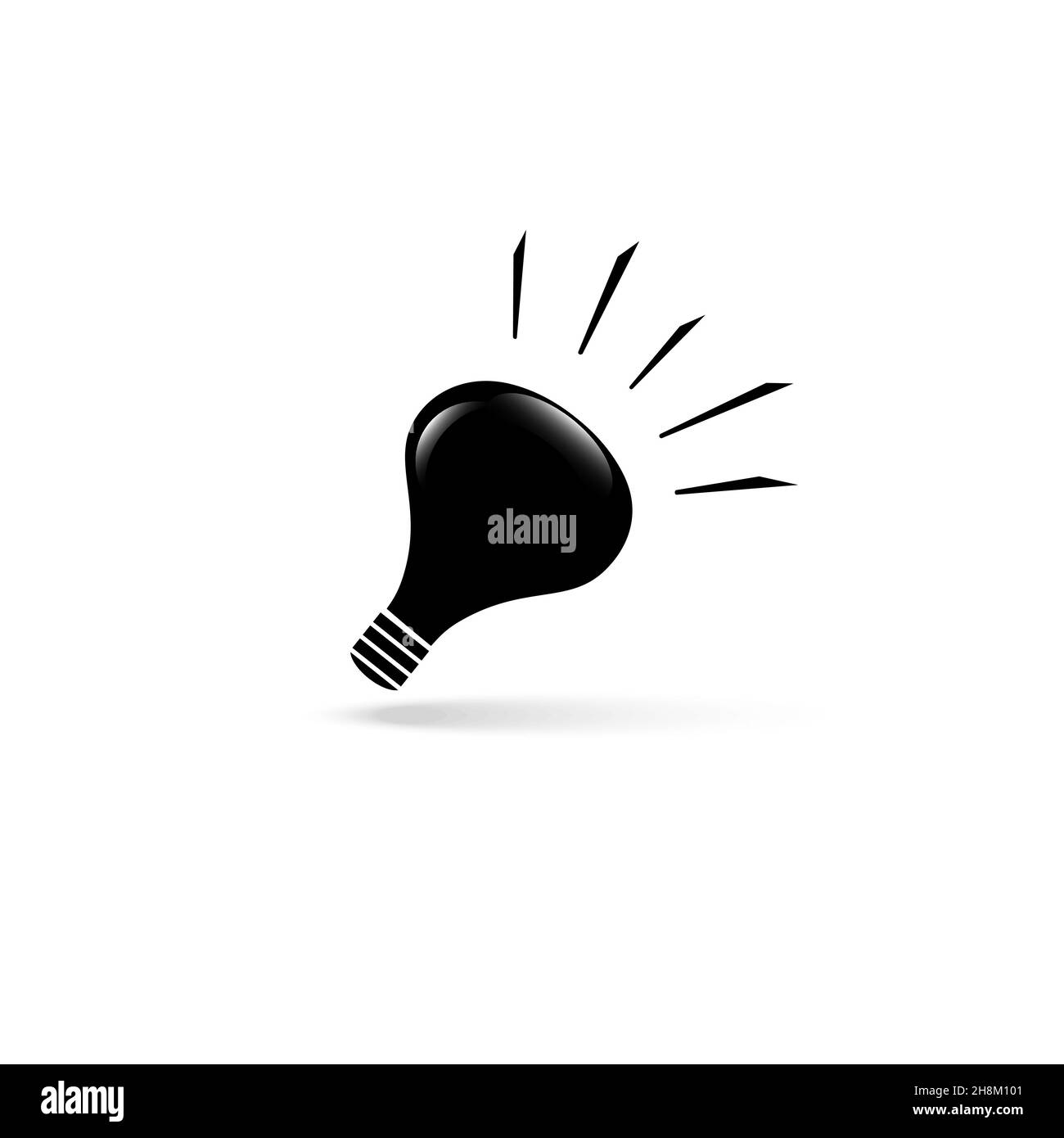 light bulb with rays of light, vector image Stock Vector Image & Art ...