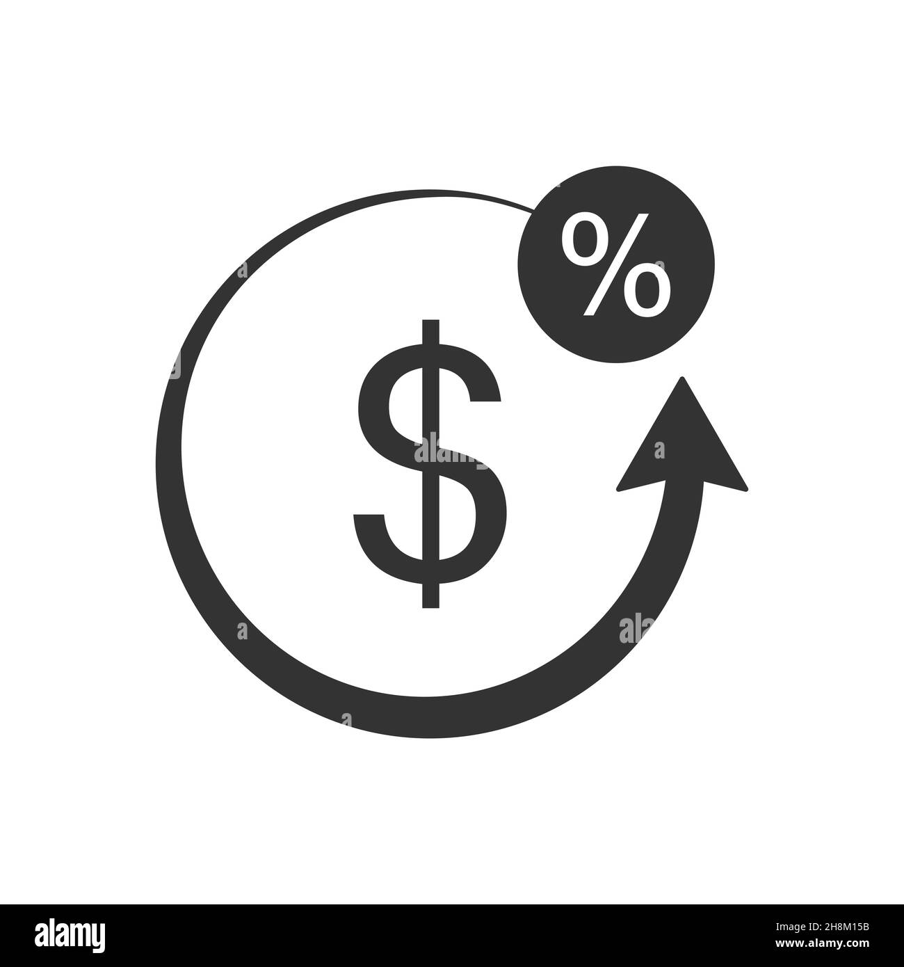 Dollar sign with arrow around icon vector Stock Vector Image & Art - Alamy