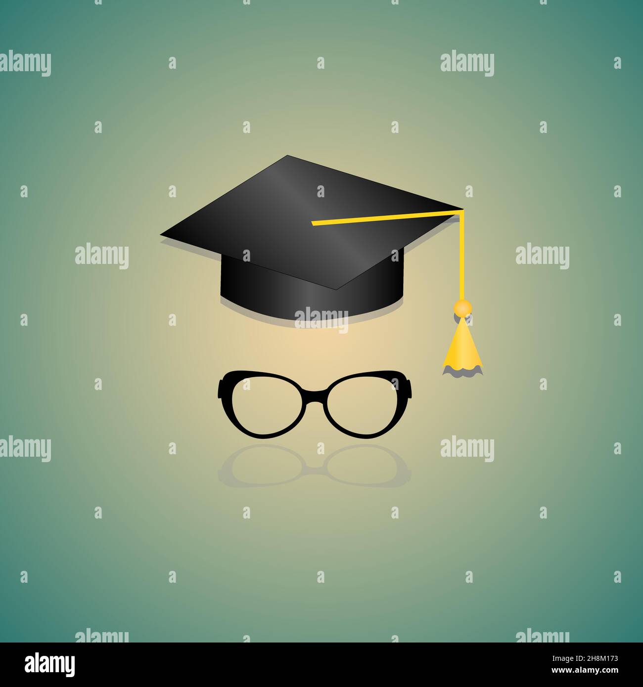 Square academic cap, oxford cap vector abstract image Stock Vector ...