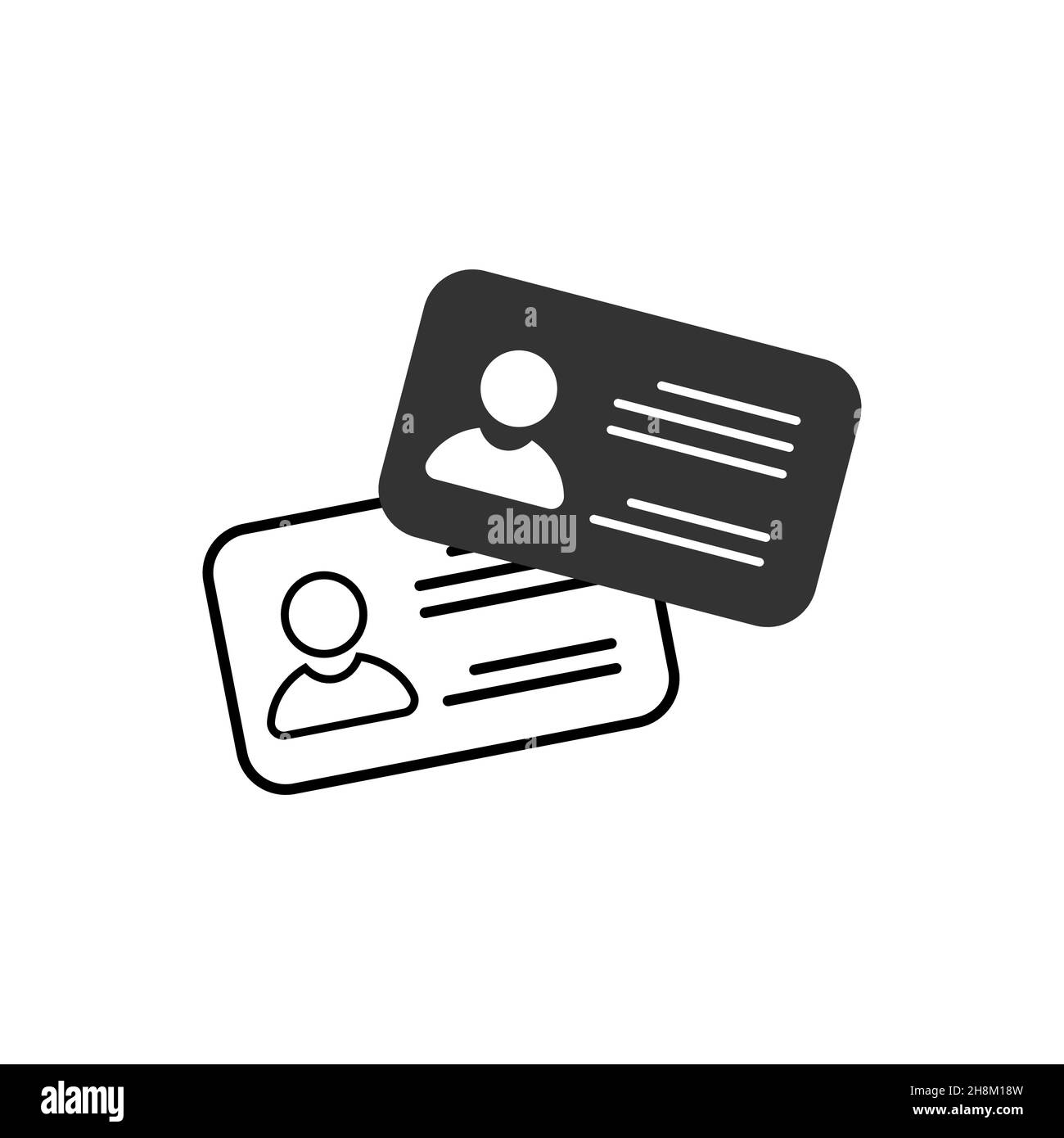 ID cards icon, vector illustration, flat design Stock Vector Image ...