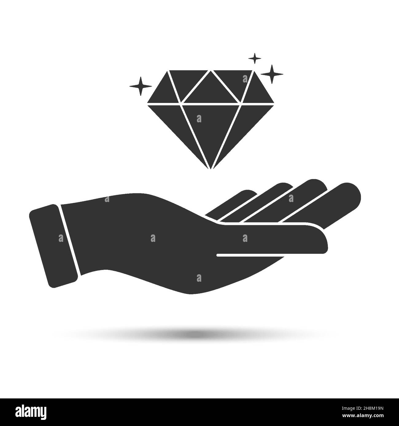 Hand and diamond icon Stock Vector Image & Art - Alamy